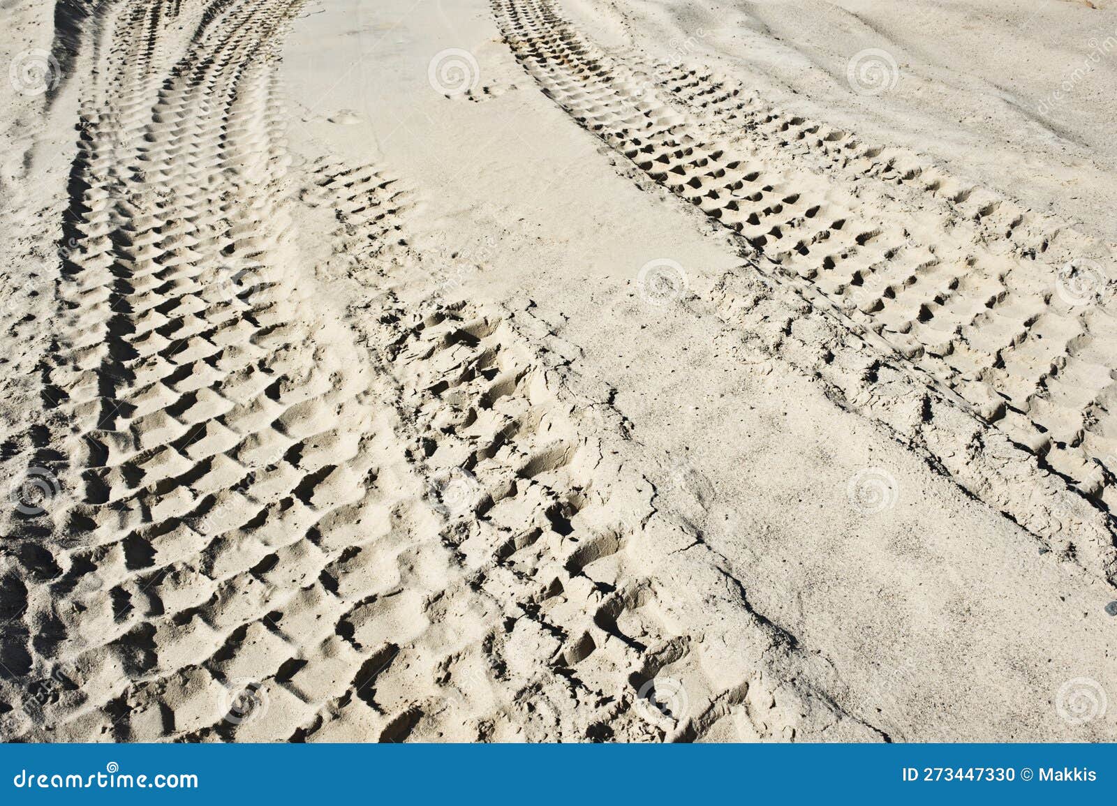Tire Tracks in the Sand Mine Stock Photo - Image of beach, horizontal ...