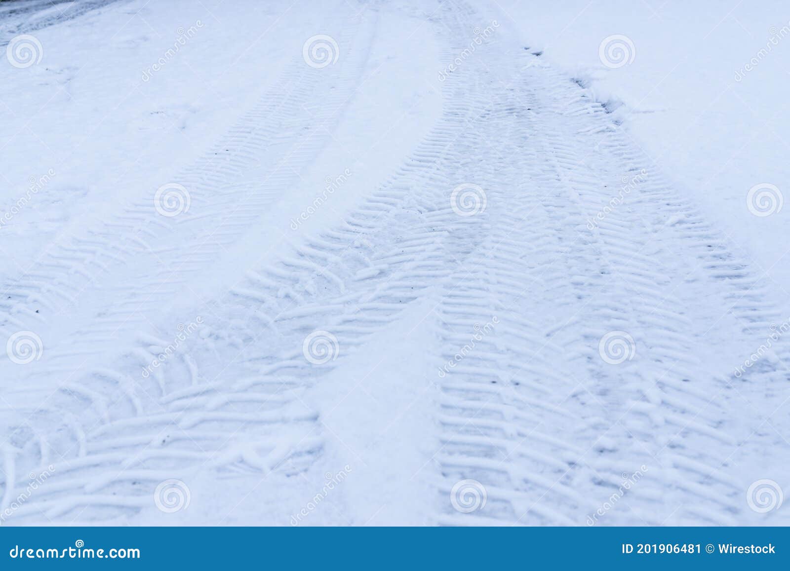 Tire tracks in the snow stock image. Image of ground - 201906481