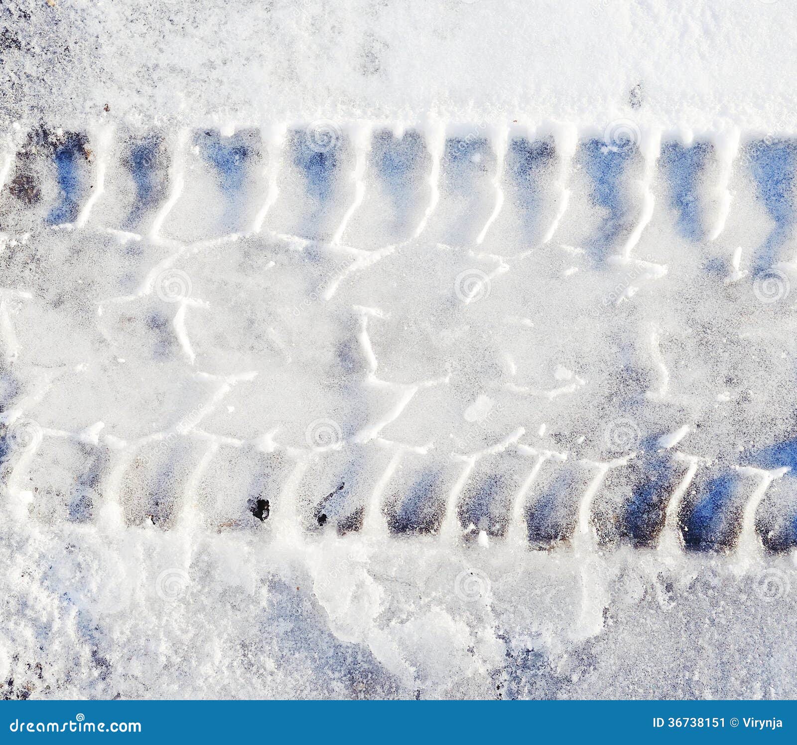Tire tracks in snow stock image. Image of slippery, background - 36738151