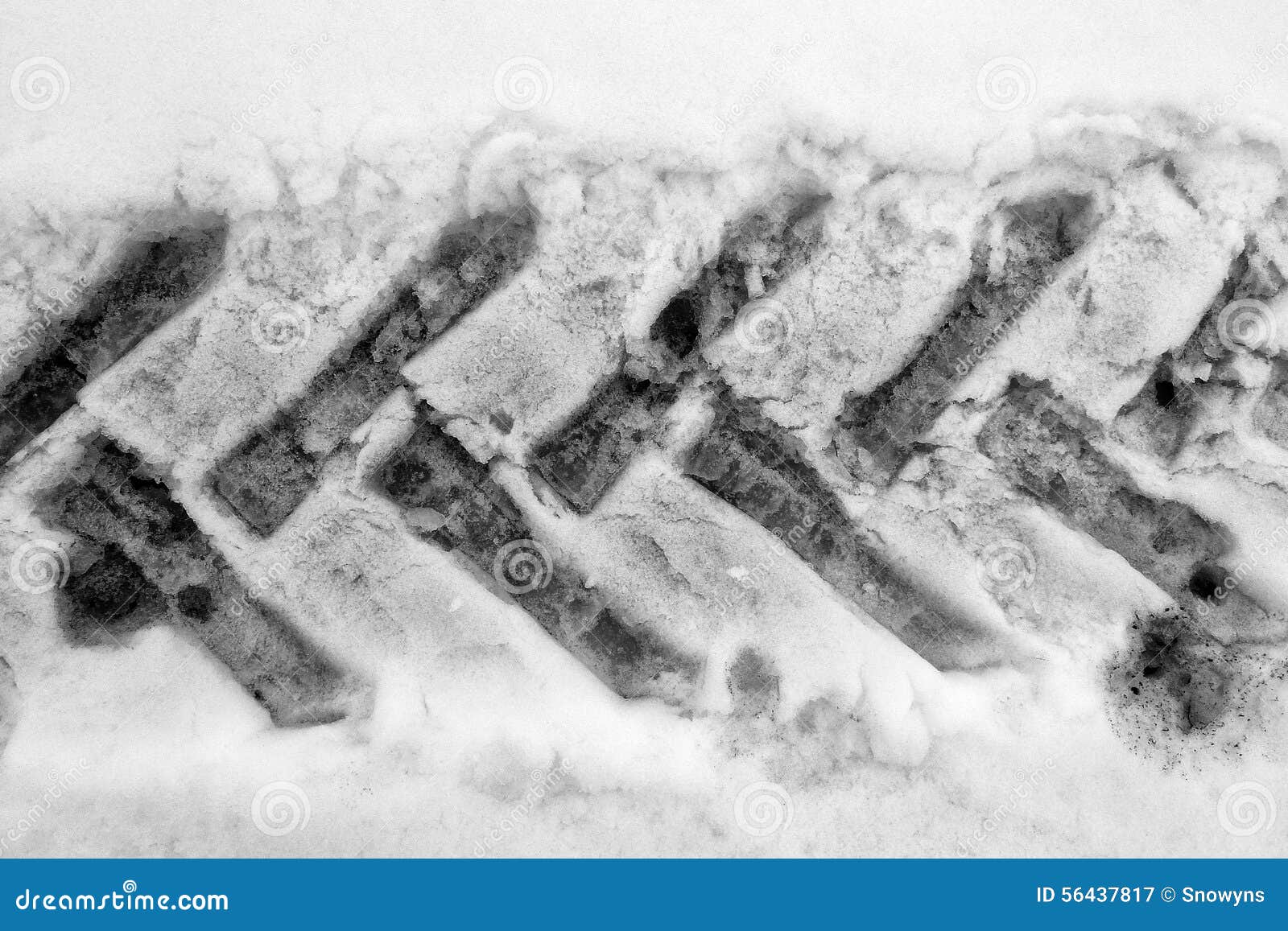 Tire tracks in snow stock image. Image of nature, weather - 56437817