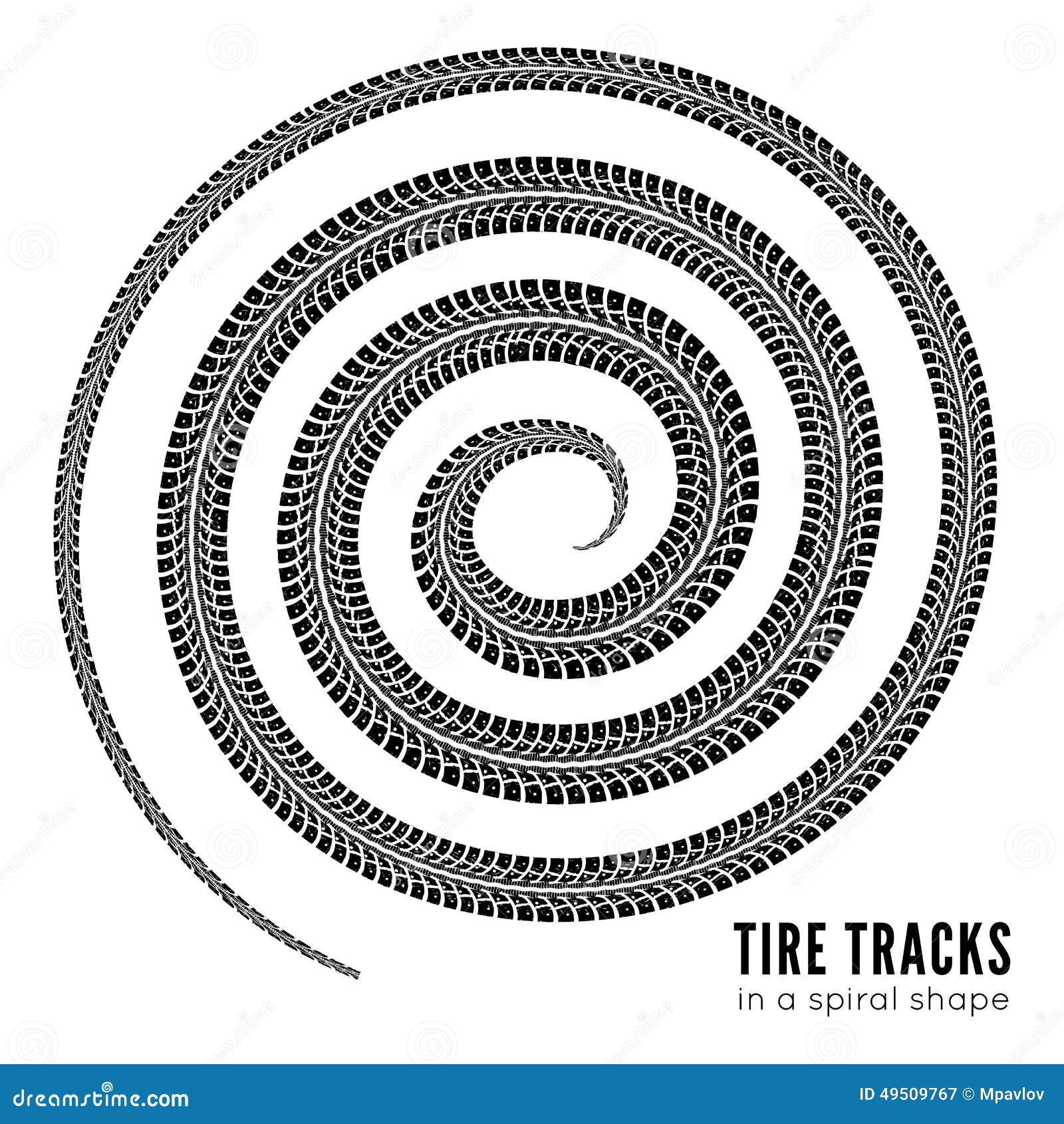 Tire tracks stock vector. Illustration of painting, infinity - 49509767