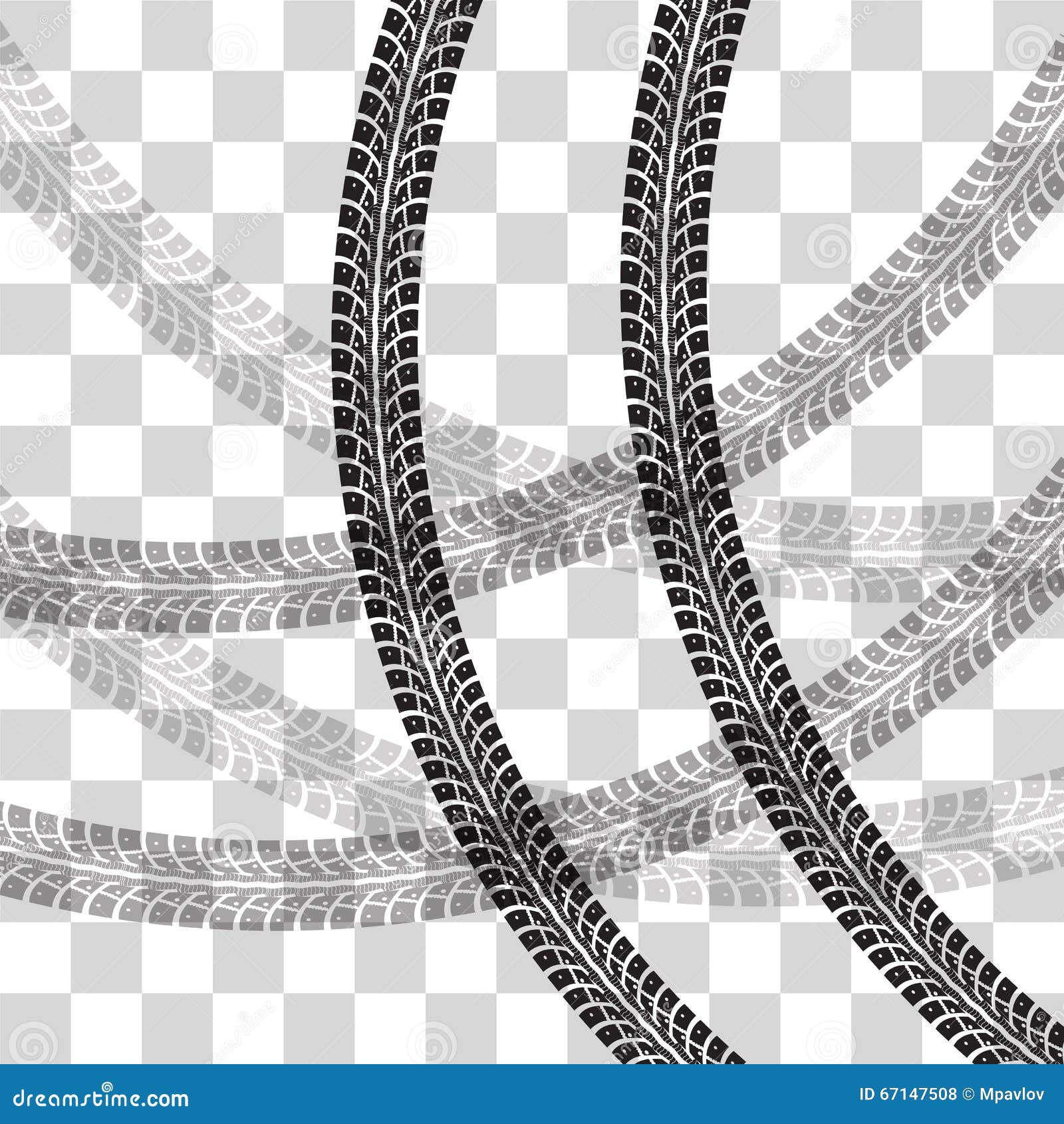 Tire tracks vector stock vector. Illustration of tires - 67147508