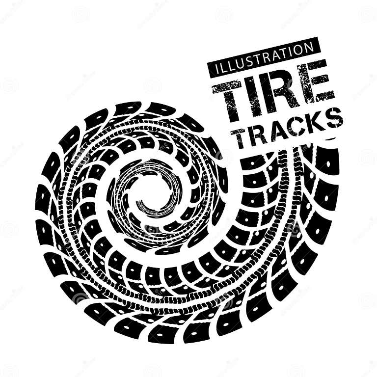Tire tracks stock vector. Illustration of graphic, tire - 41839106
