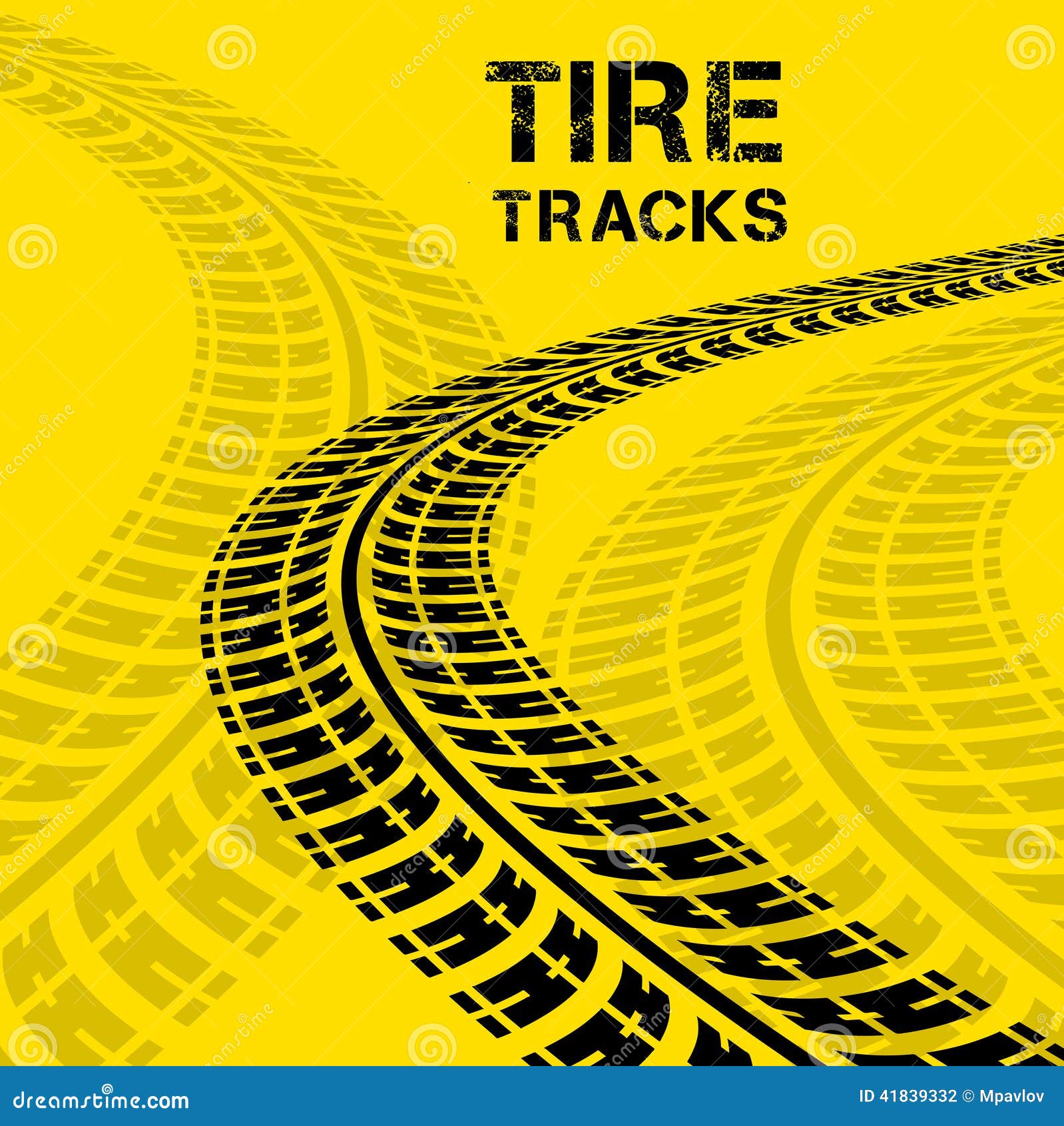 Tire tracks stock vector. Illustration of dirt, shape - 41839332