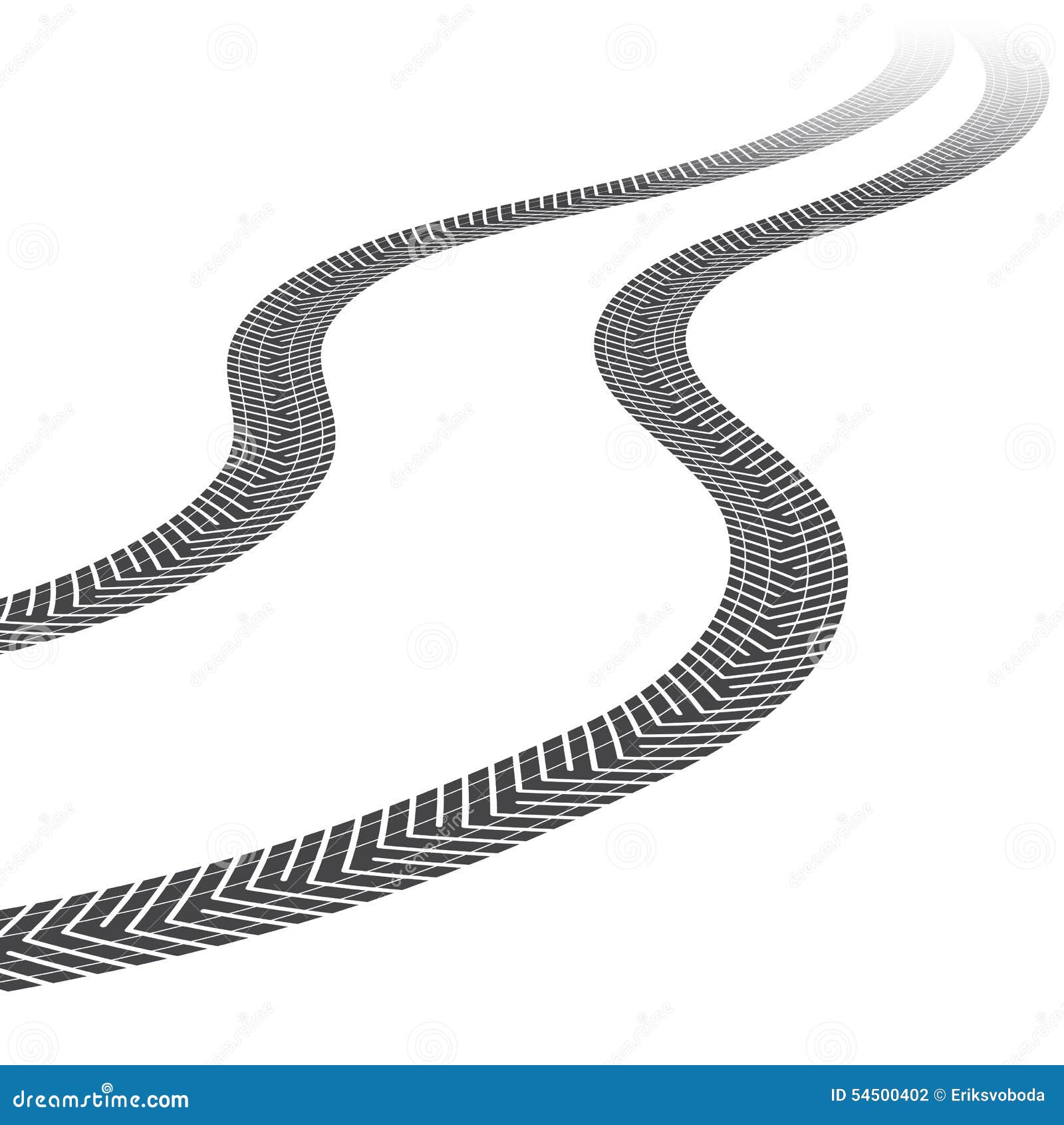 Tire Tracks, White Background Stock Vector - Illustration of vector ...