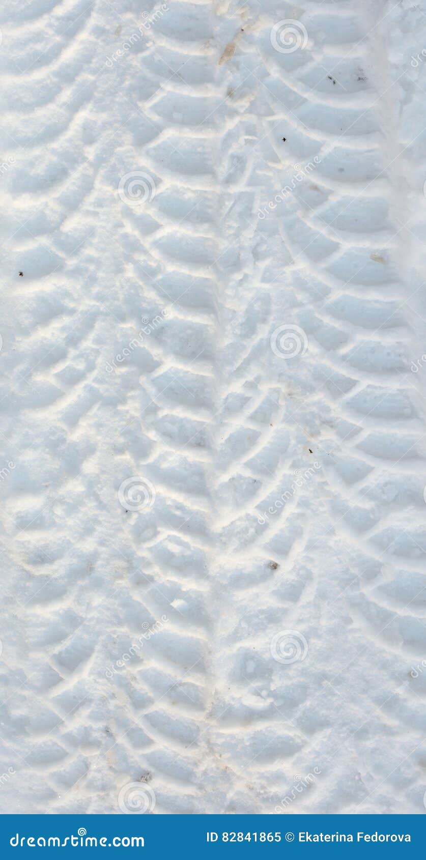 Tire Tracks in the White Snow Stock Image - Image of travel, driveway ...