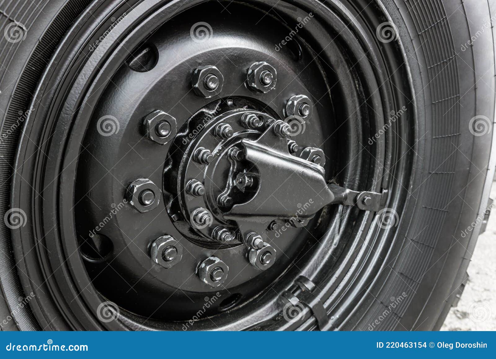 Tire Tread Wheel with Automatic Tire Booster System Stock Photo - Image ...
