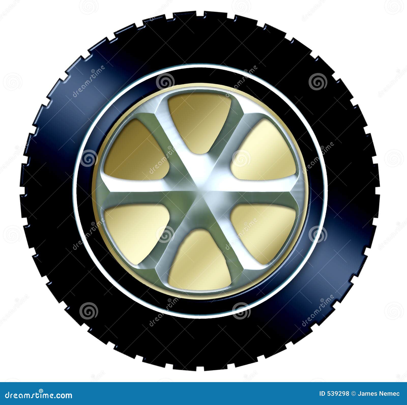 Set Of Tire With Hubcap Cartoon Icon Design Template With Various ...