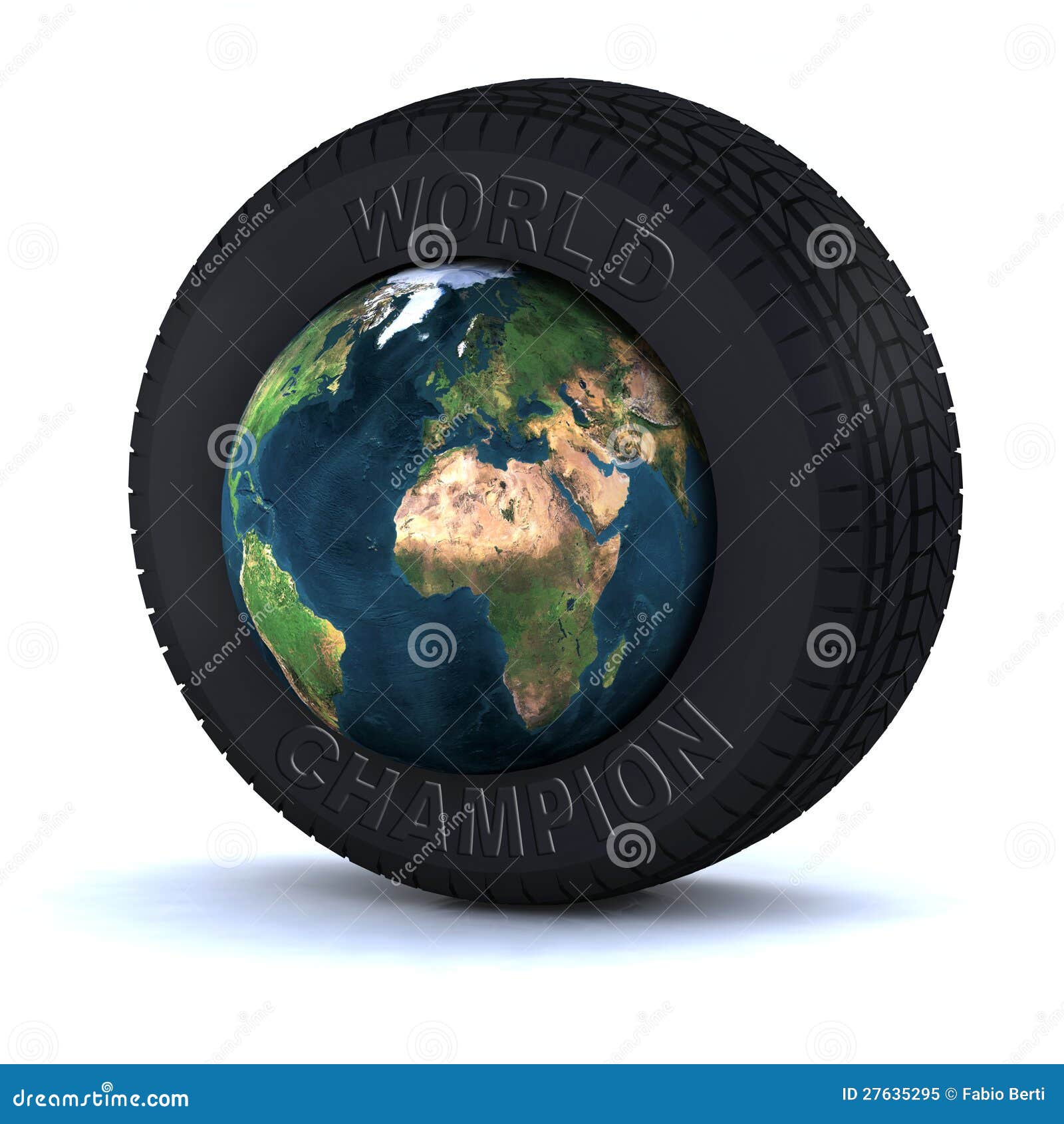 Tire with the world inside stock illustration. Illustration of wheel ...