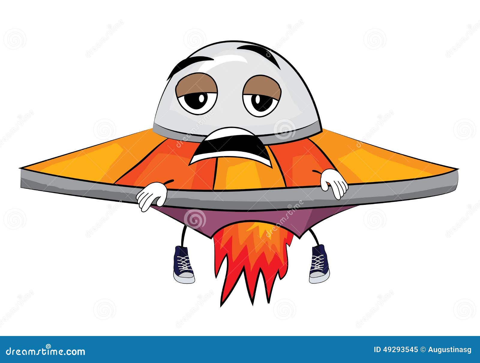 Tired alien ship cartoon stock illustration. Illustration of object ...