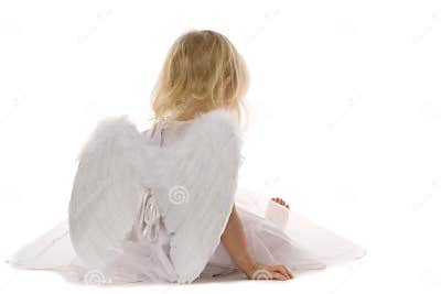 Tired angel stock image. Image of isolated, blond, wings - 4081905