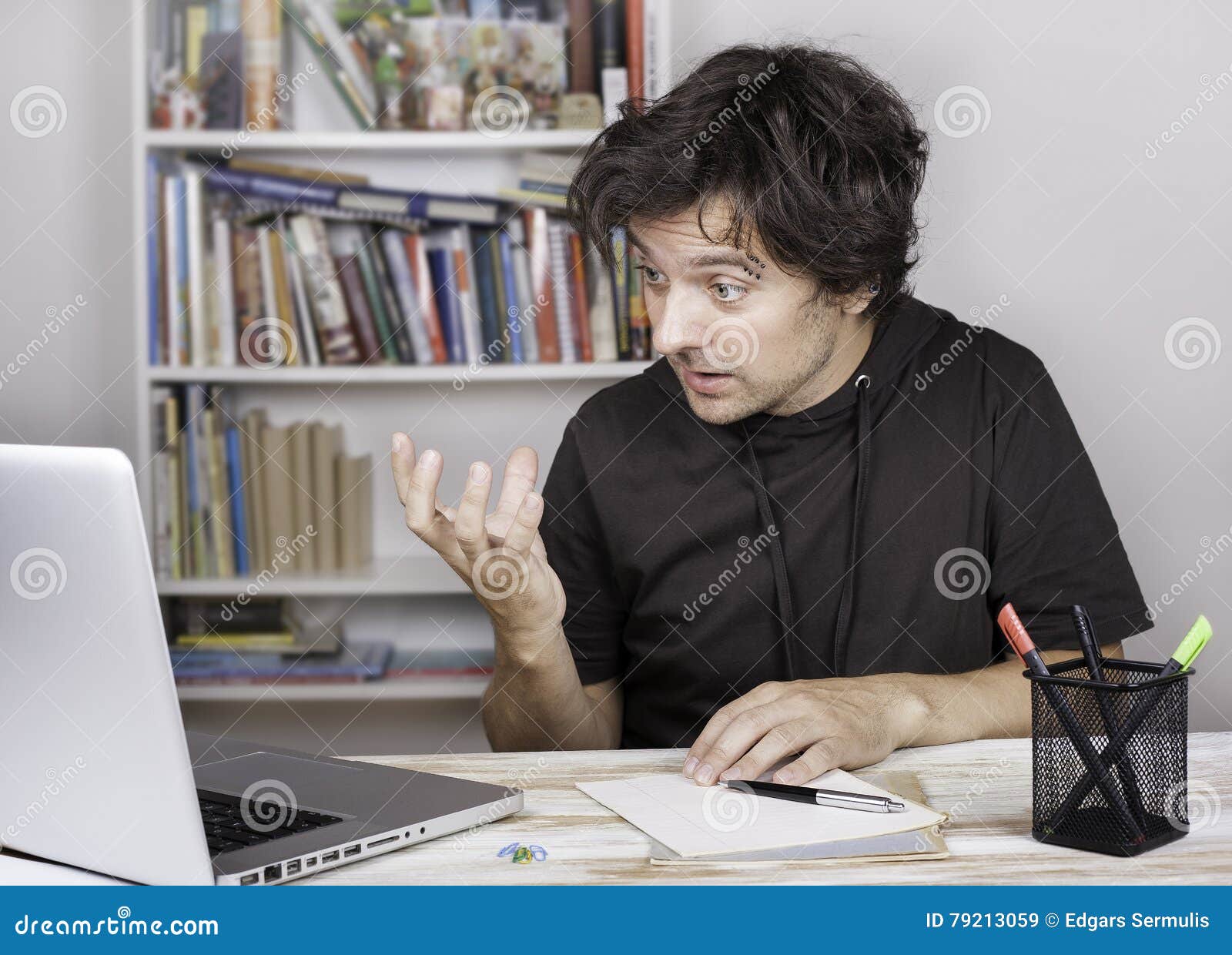 Tired and Angry Man Being Overloaded at Work Stock Image - Image of ...