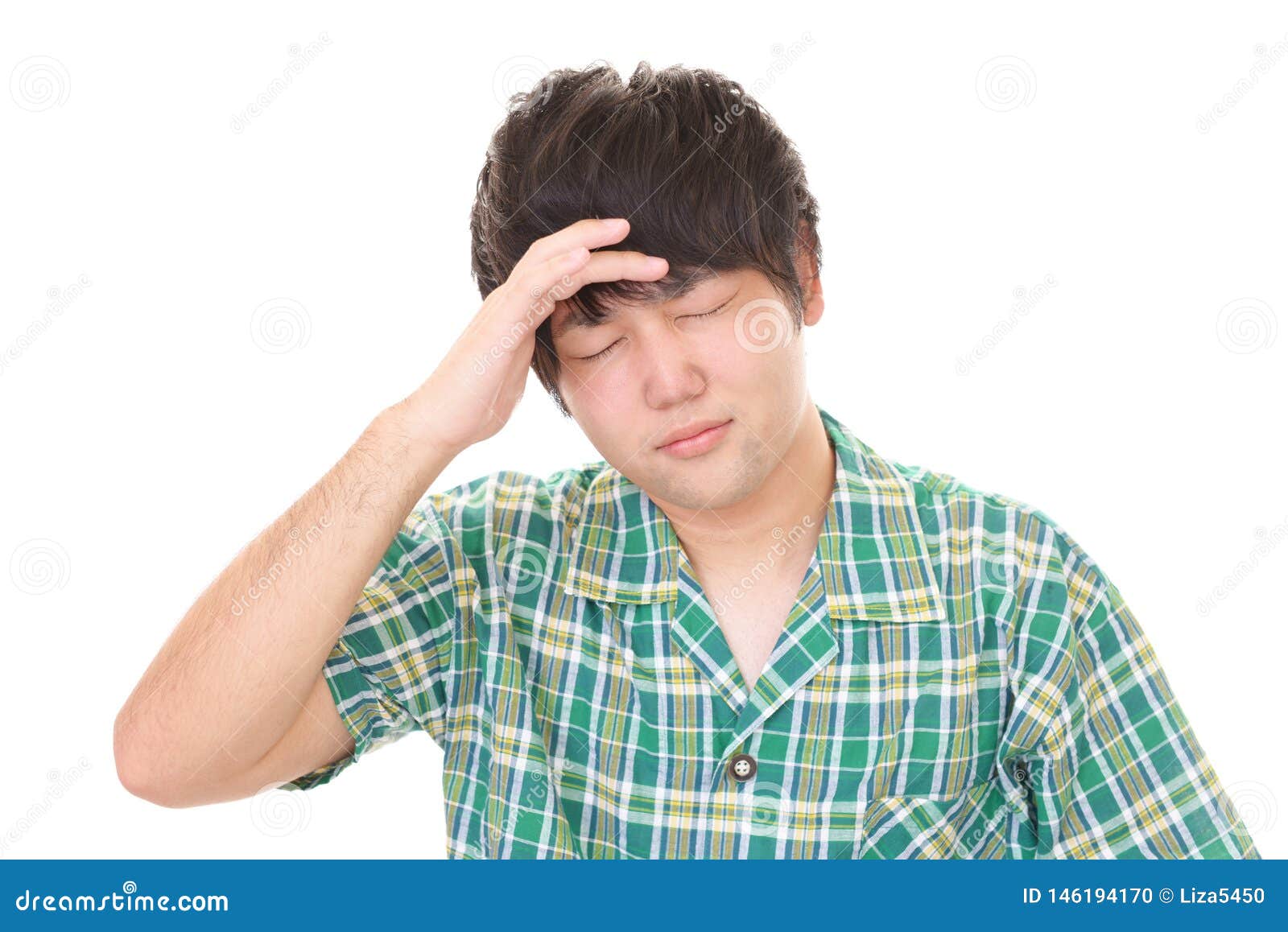 Tired Asian man stock photo. Image of husband, distress - 146194170