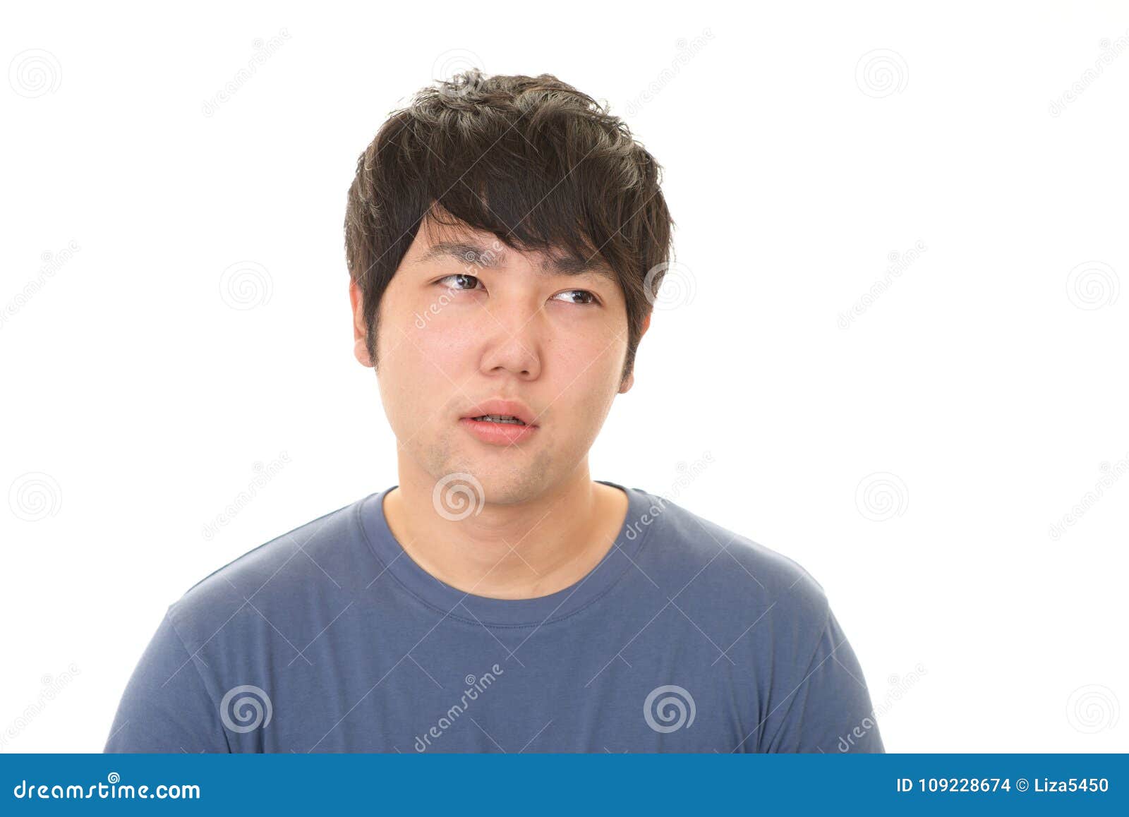 Tired Asian man stock photo. Image of depressed, face - 109228674