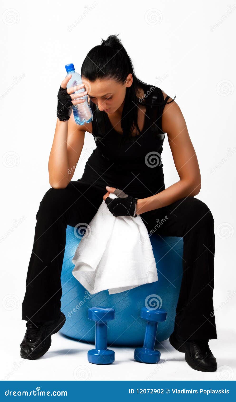 Tired Athlete during Exercise Stock Photo - Image of isolated ...