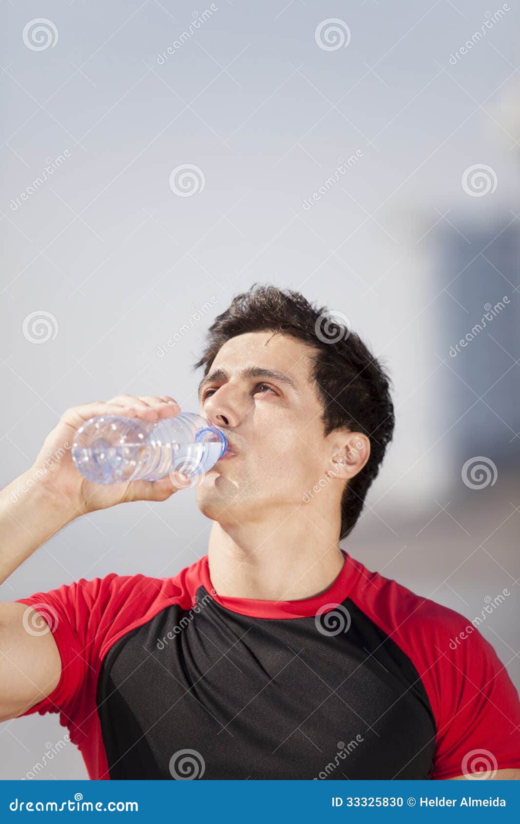 Tired athlete refreshing stock photo. Image of city, heat - 33325830