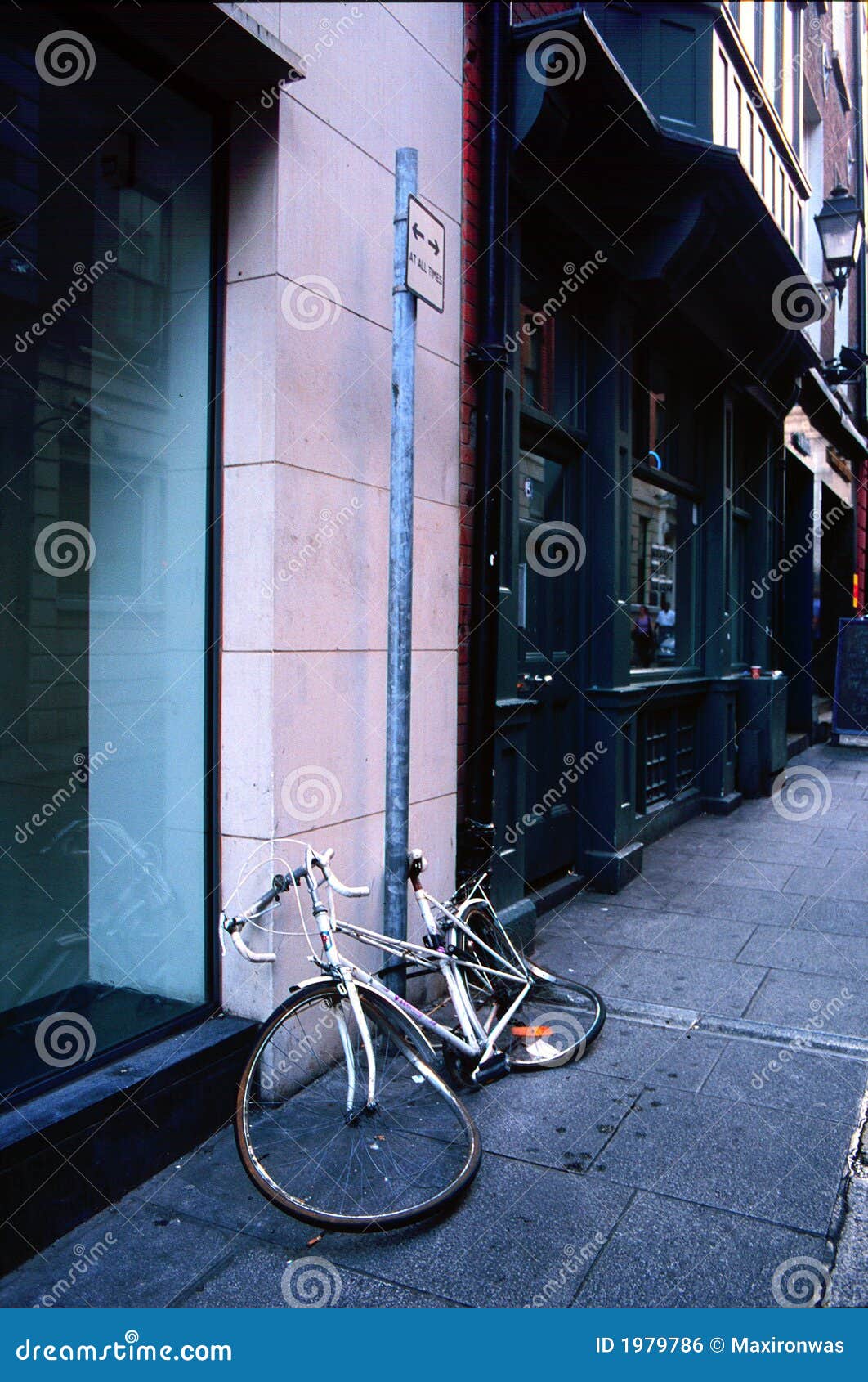 Tired bicycle stock photo. Image of street, objects, broken - 1979786