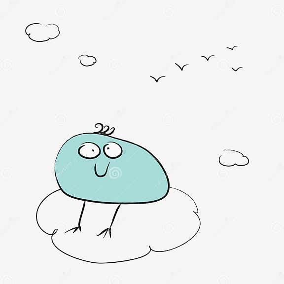 Tired bird stock vector. Illustration of drawn, bird, autumn - 8841876