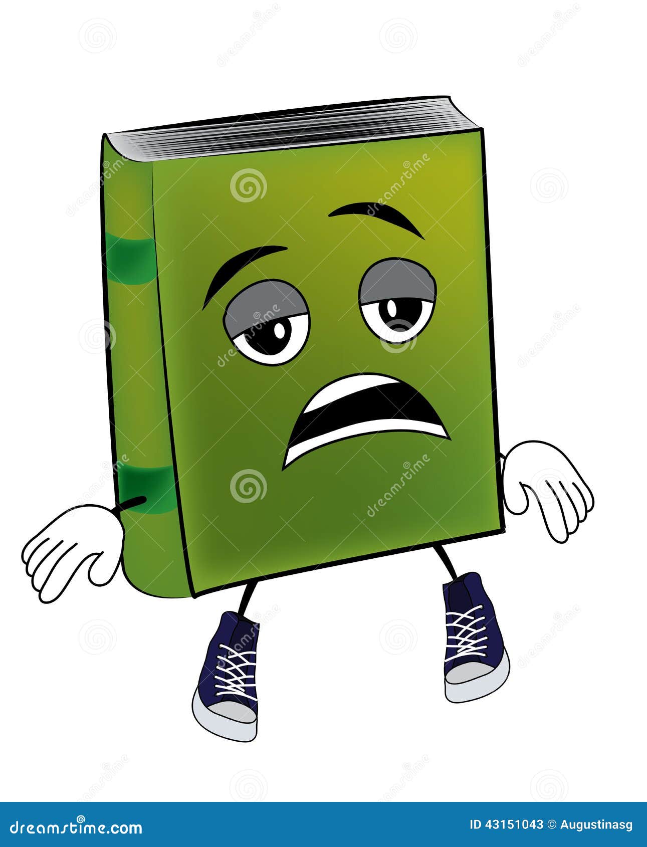 Tired book cartoon stock illustration. Illustration of work - 43151043