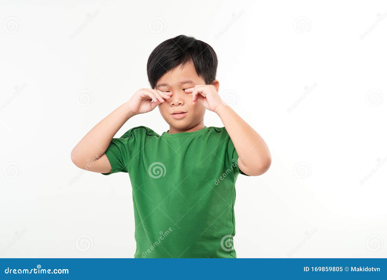 Tired Boy. the Child Rubs His Eyes Stock Image - Image of library ...