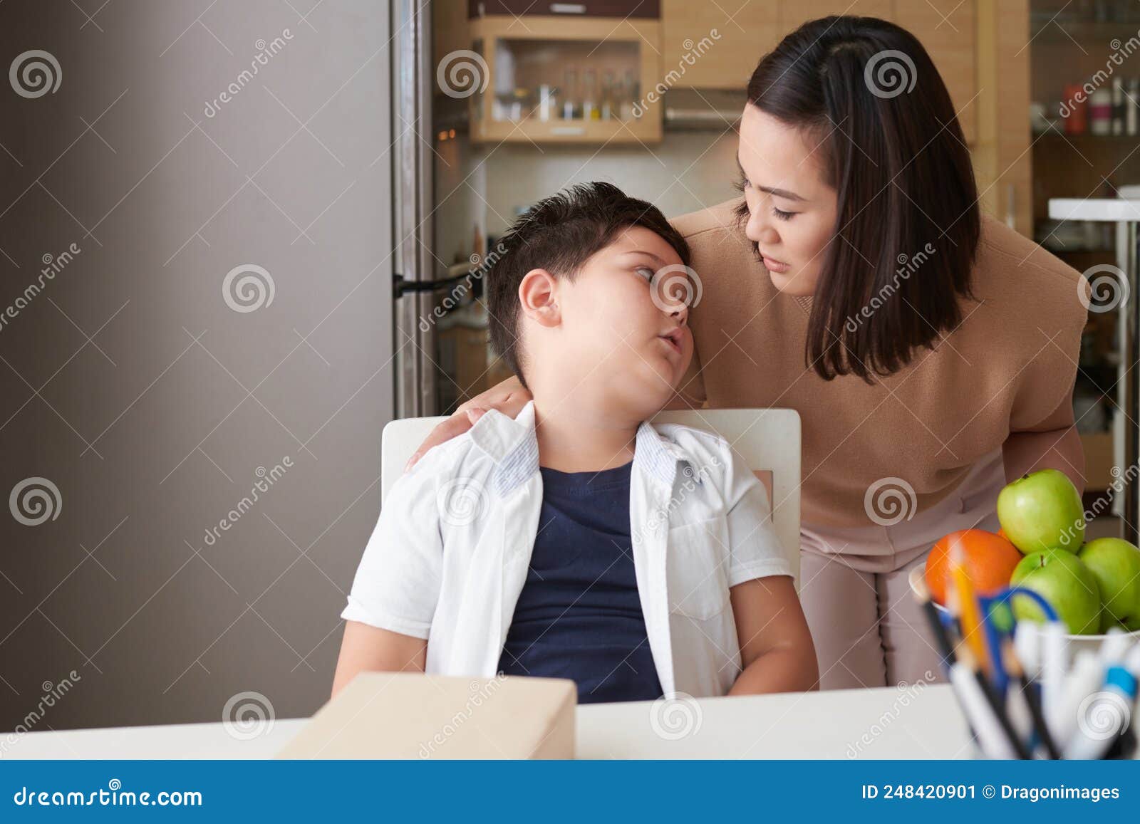 Tired Boy Complaining about Assignments Stock Image - Image of complain ...