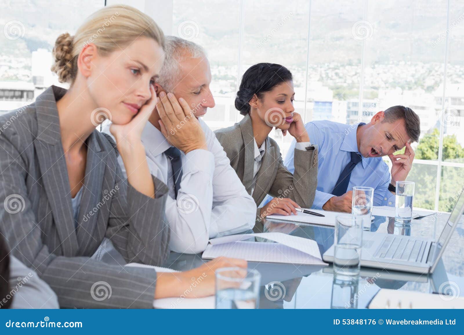 Tired Business Team at Conference Stock Photo - Image of slumber ...