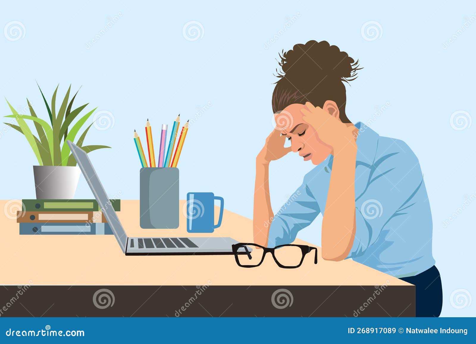 Sick At Work Royalty-Free Stock Photography | CartoonDealer.com #27954527