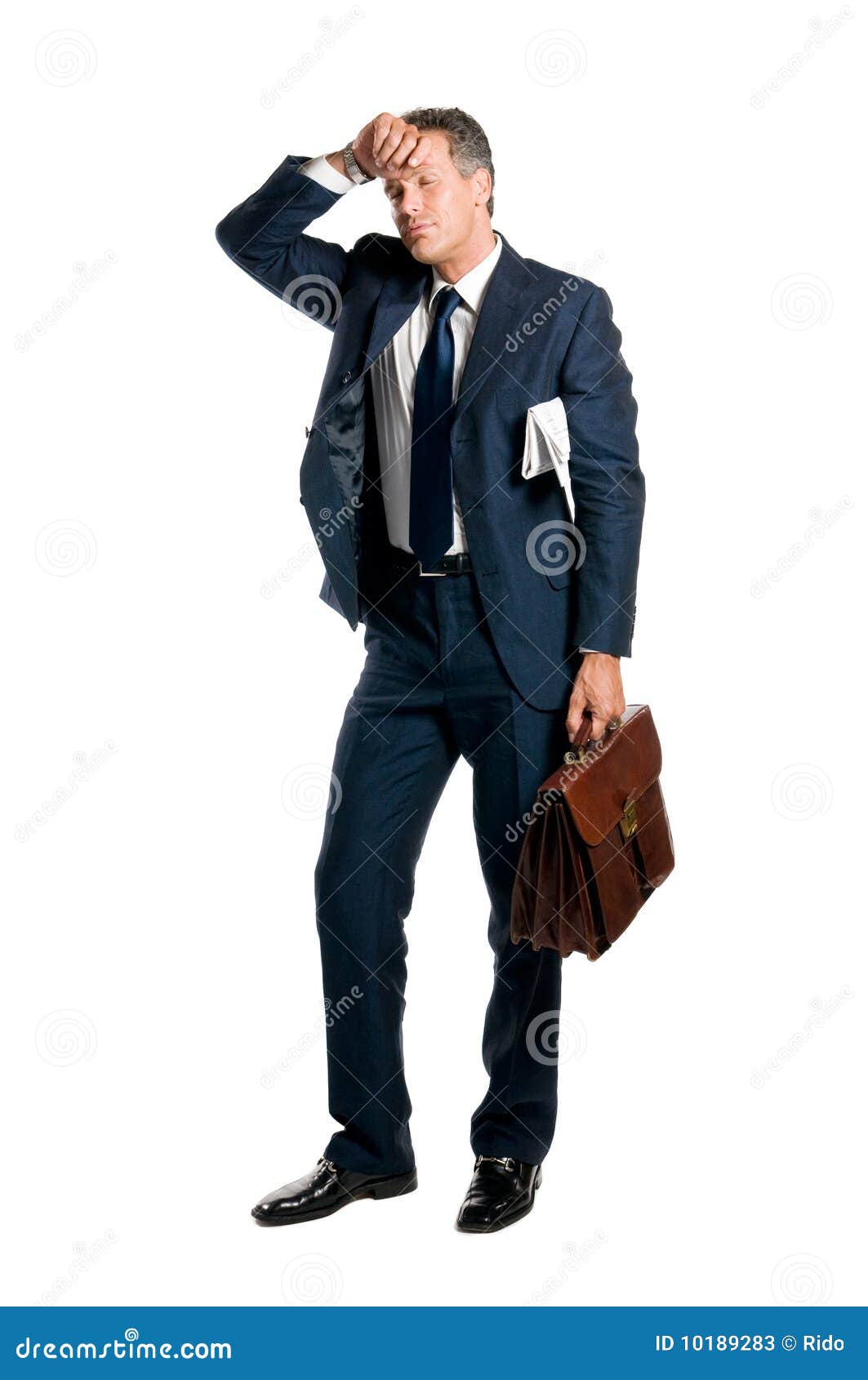 Tired Businessman Stock Photos - Image: 10189283