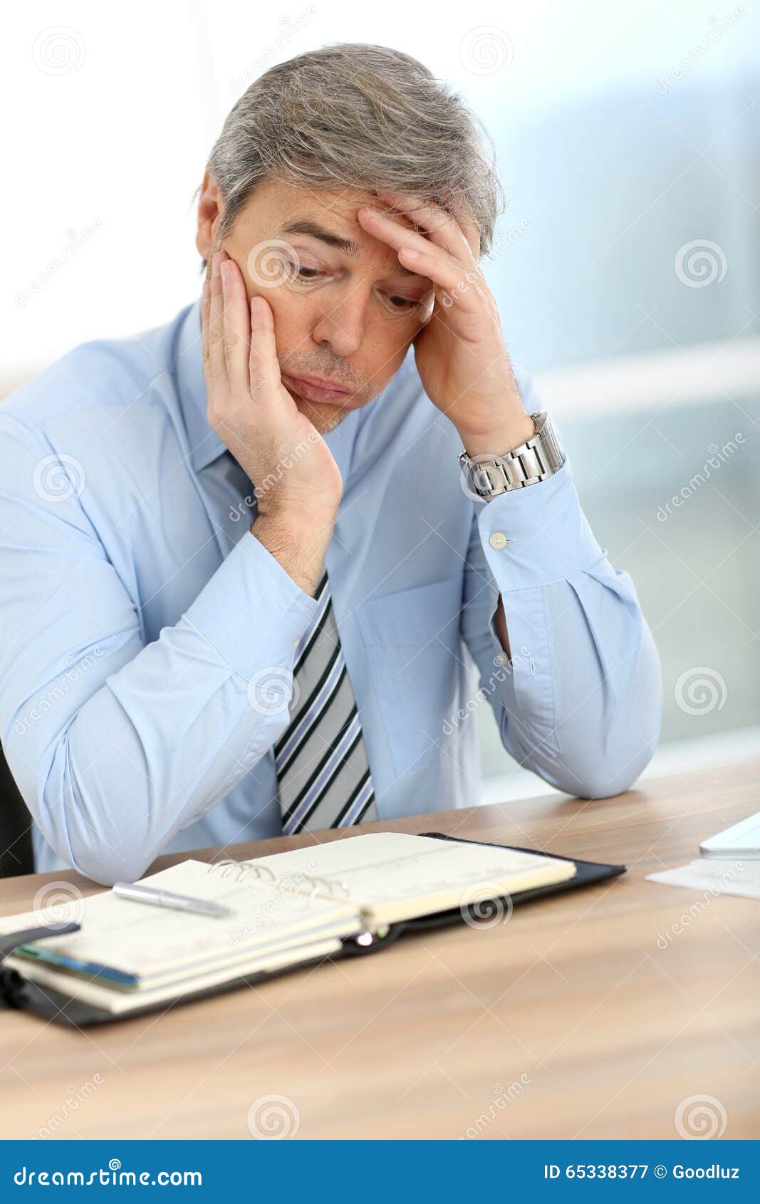 Tired businessman stock image. Image of manager, sitting - 65338377