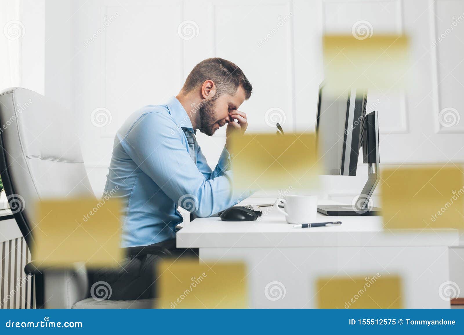 Tired Businessman From Heavy Workload Stock Photo | CartoonDealer.com ...