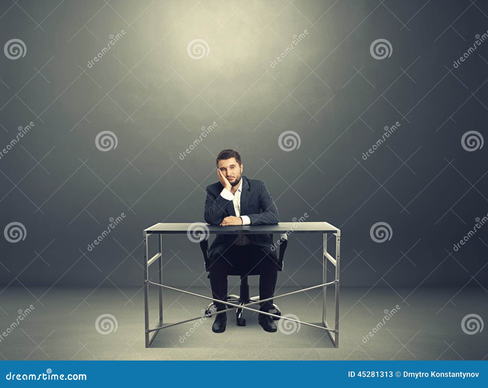 Tired businessman sitting stock image. Image of adult - 45281313