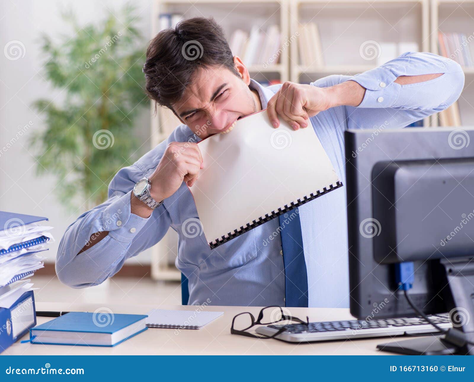 Tired Businessman with Too Much Paperwork Stock Photo - Image of ...