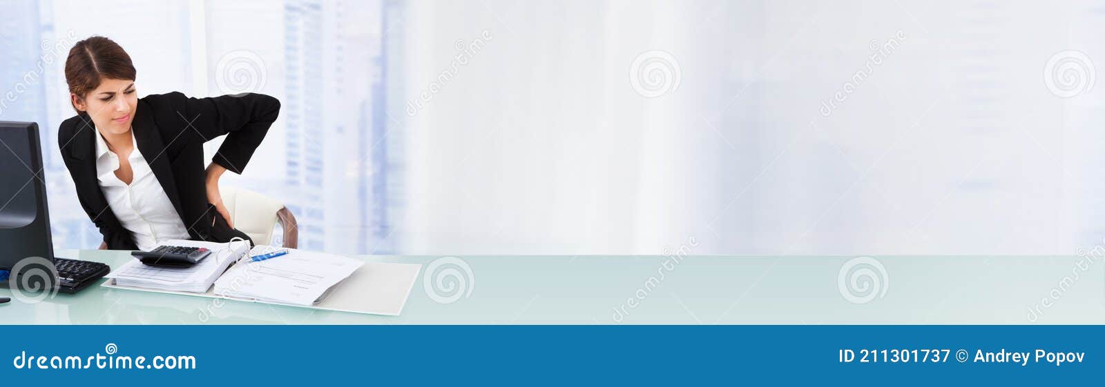 Tired Businesswoman Suffering from Backache Stock Image - Image of ... Tired Businesswoman Suffering from Backache Stock Image - Image of ...