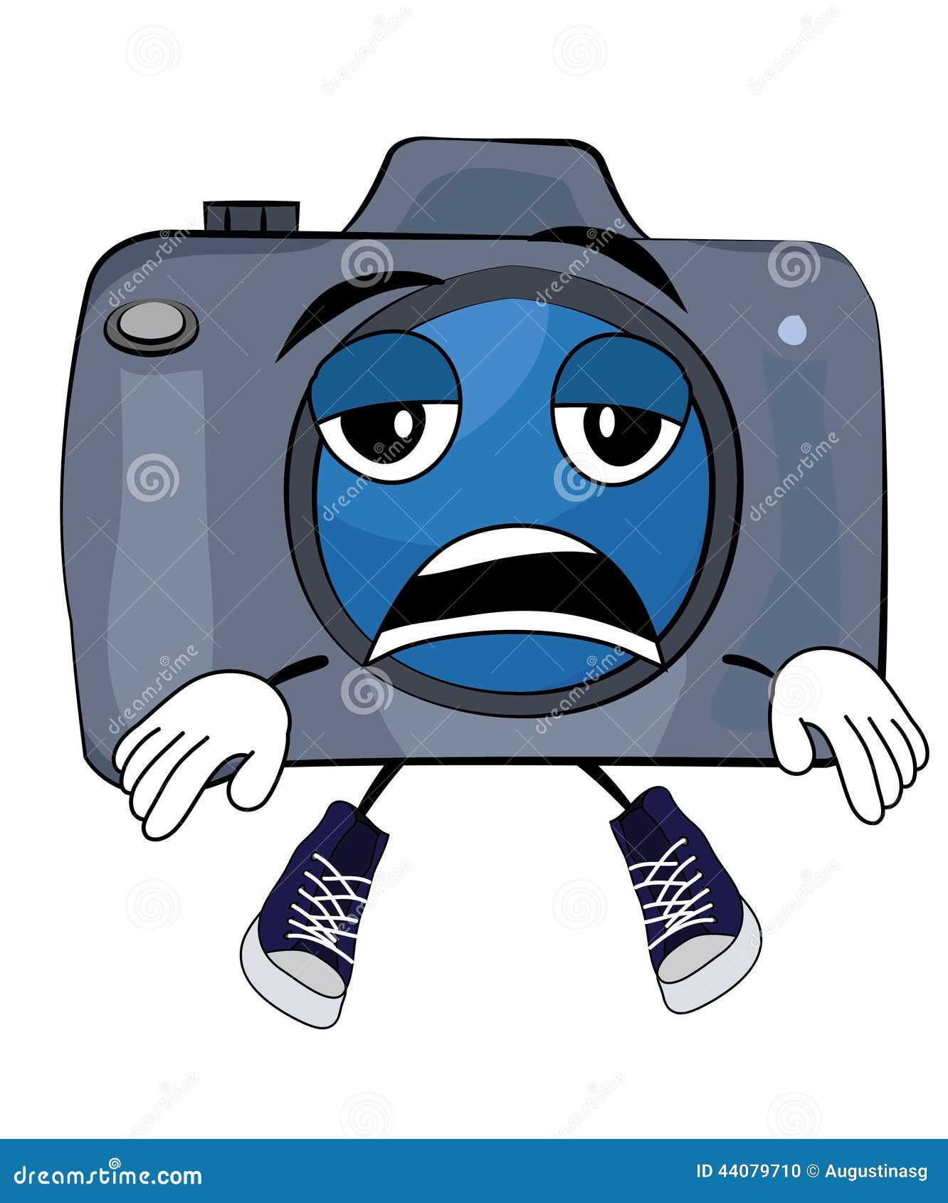 Tired Camera cartoon stock illustration. Illustration of exhausted ...