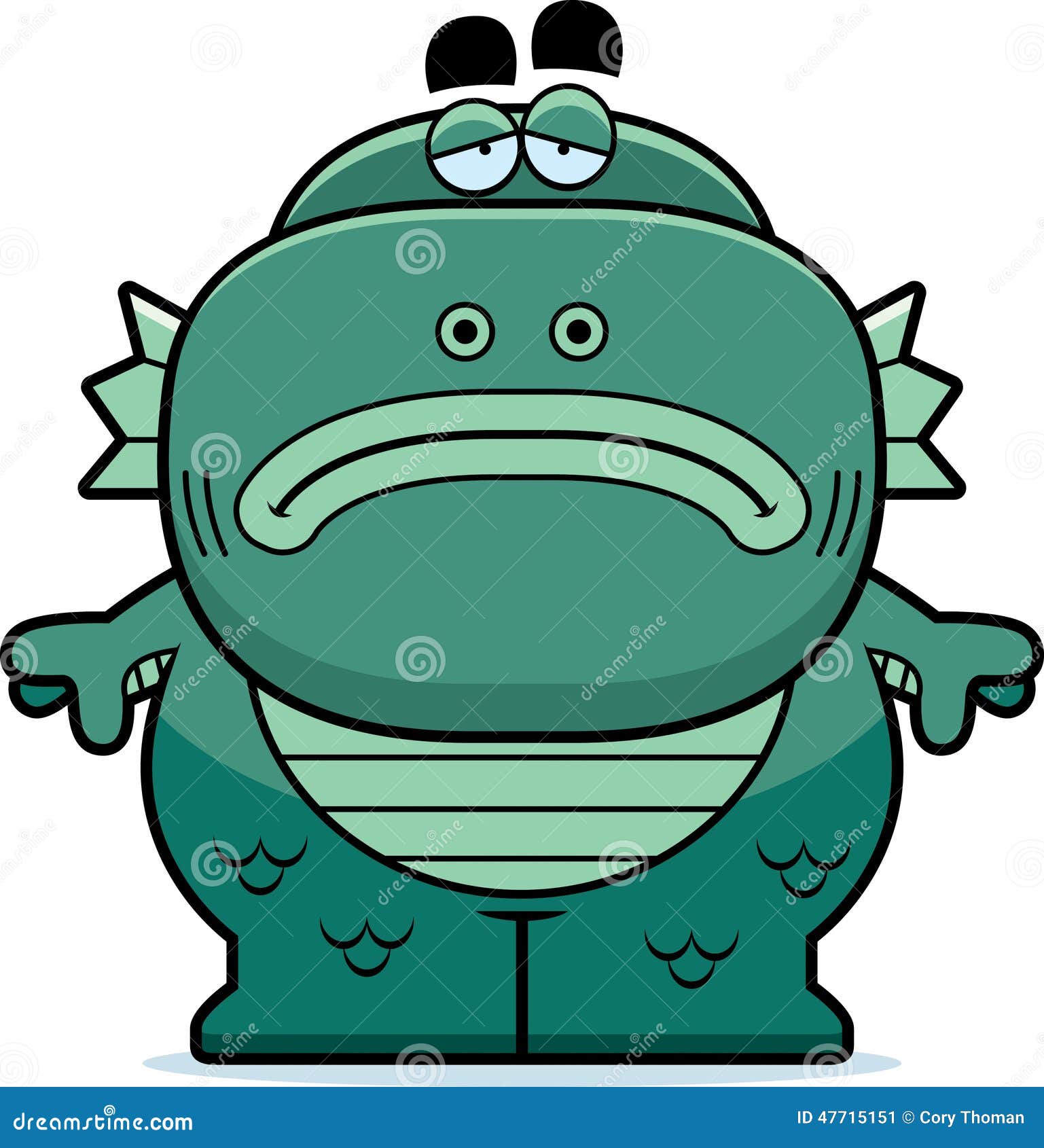 Tired Cartoon Creature stock vector. Illustration of person - 47715151