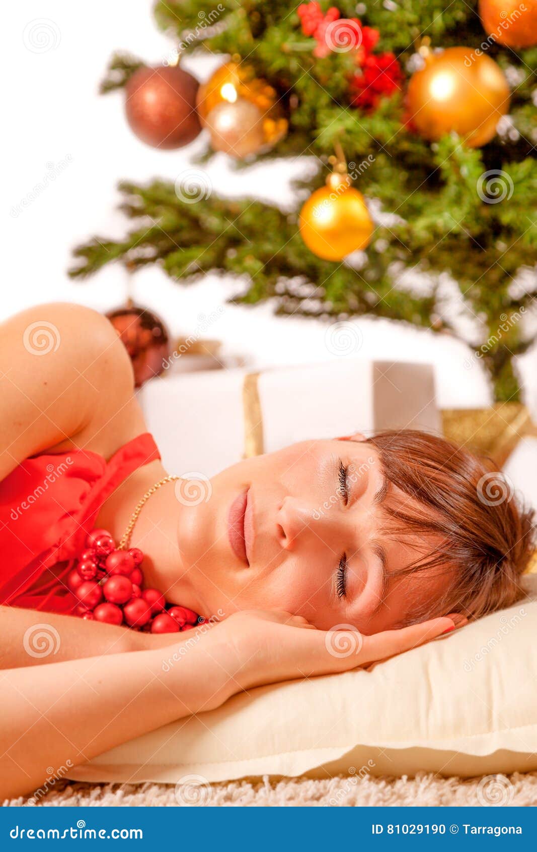 Tired after christmas stock photo. Image of child, noel - 81029190