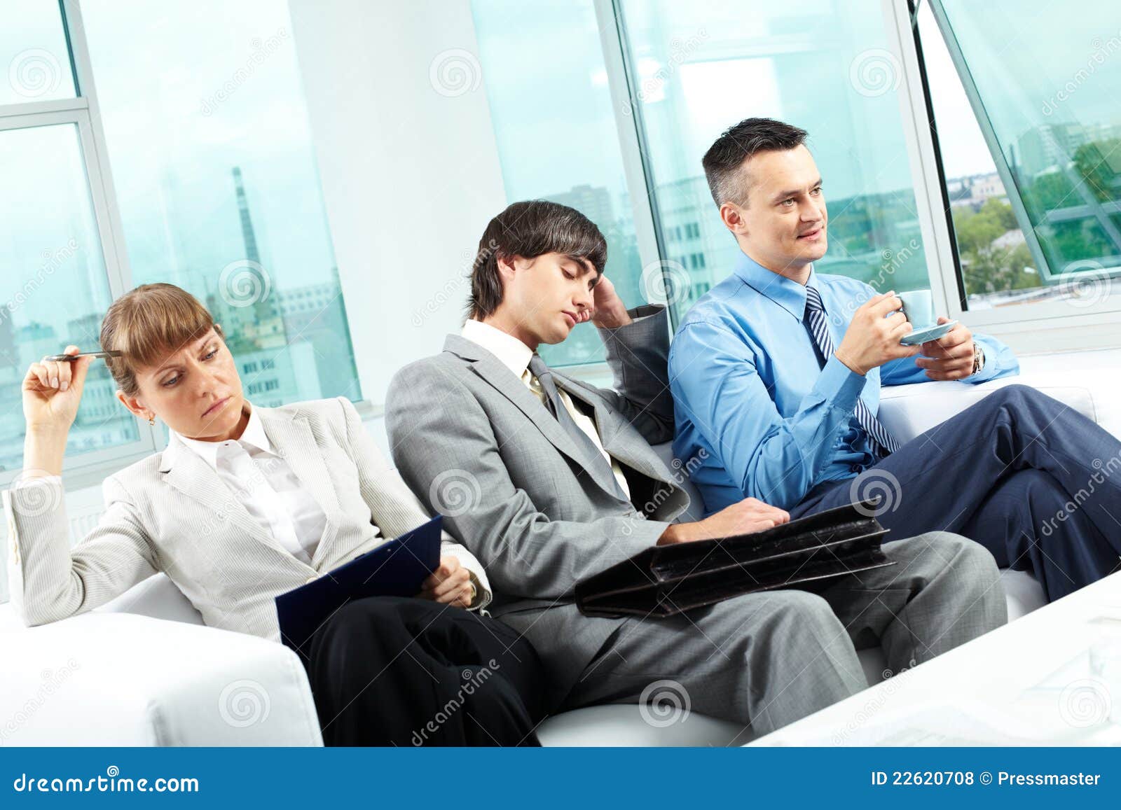 Tired colleagues stock photo. Image of associate, portrait - 22620708