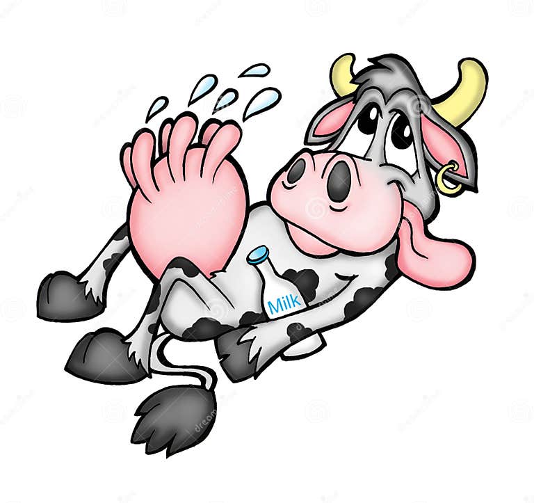Tired cow stock illustration. Illustration of milk, animals - 5274617