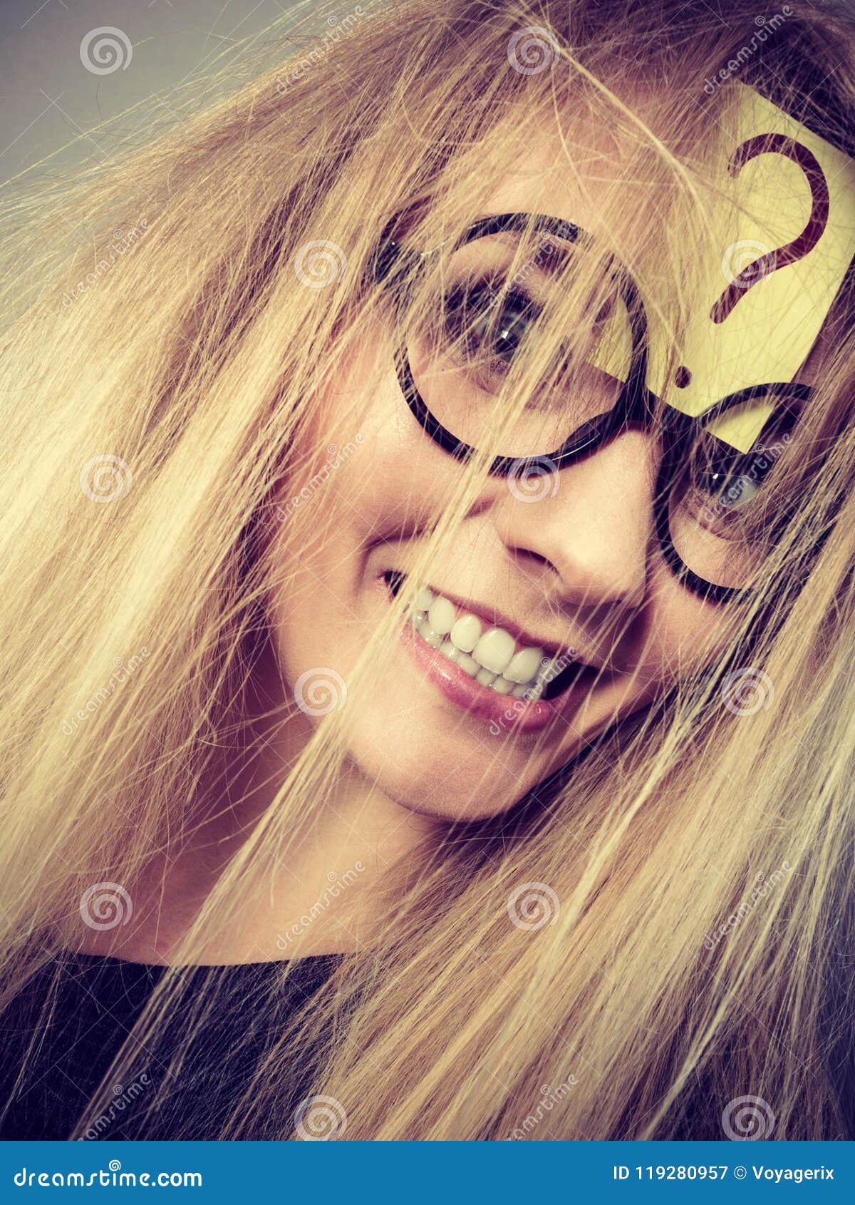 Tired Crazy Woman after Intensive Thinking Stock Image - Image of face ...