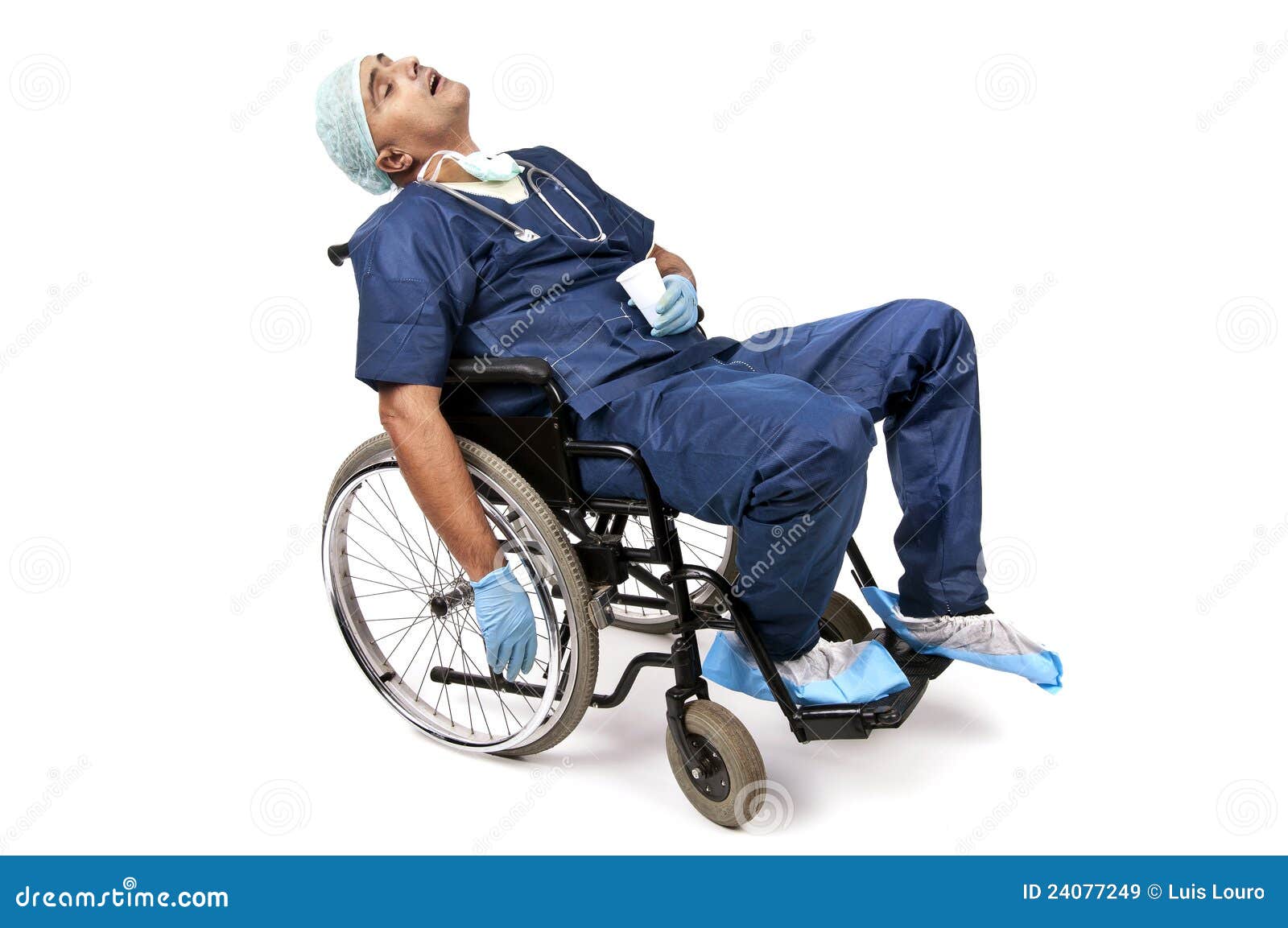 Tired doctor stock image. Image of portrait, medical - 24077249
