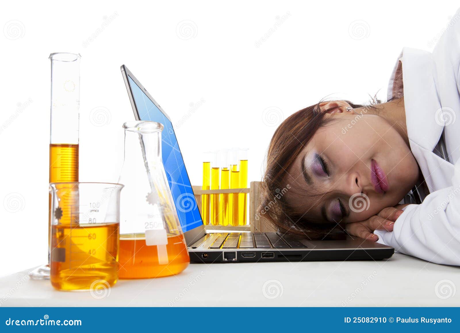 Tired Doctor stock photo. Image of analyzing, biology - 25082910