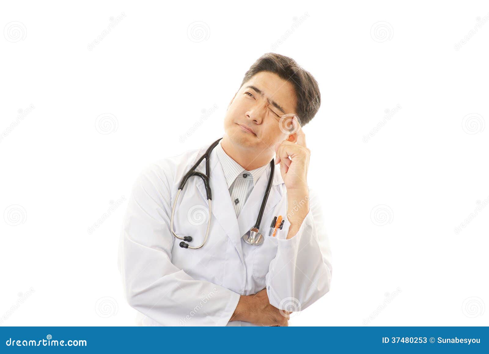 Tired doctor stock image. Image of emotional, health - 37480253