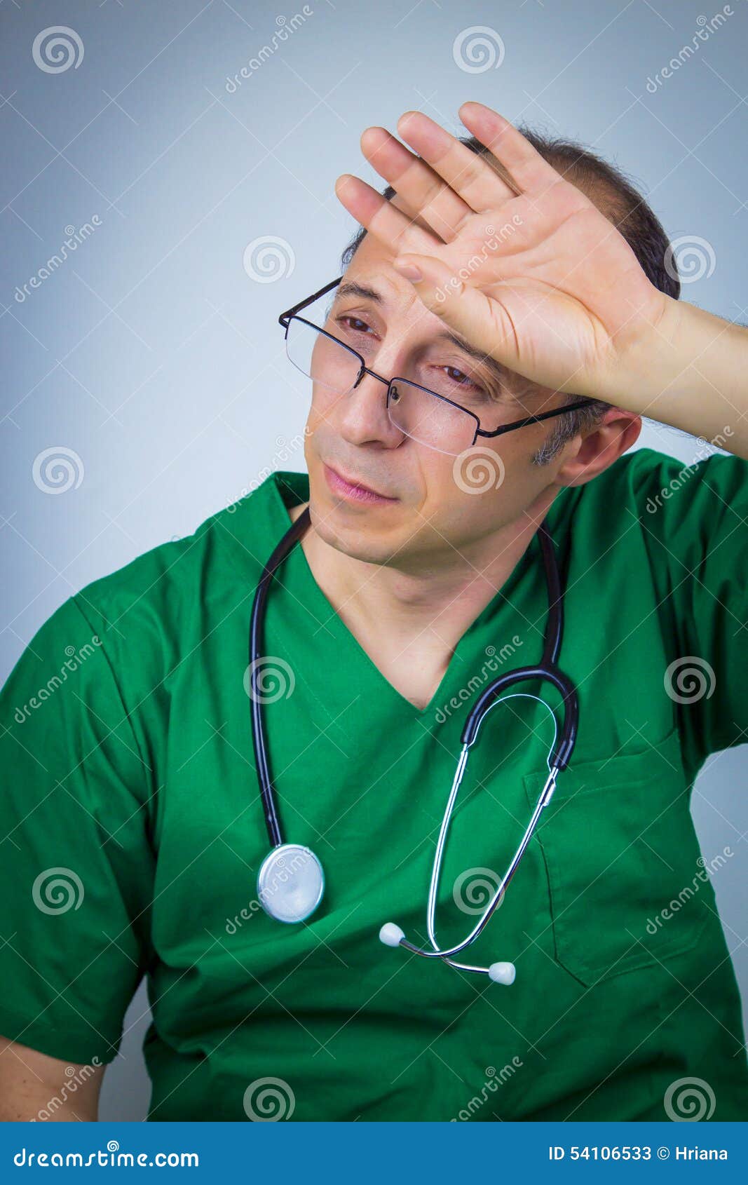 Tired doctor stock image. Image of serious, handsome - 54106533