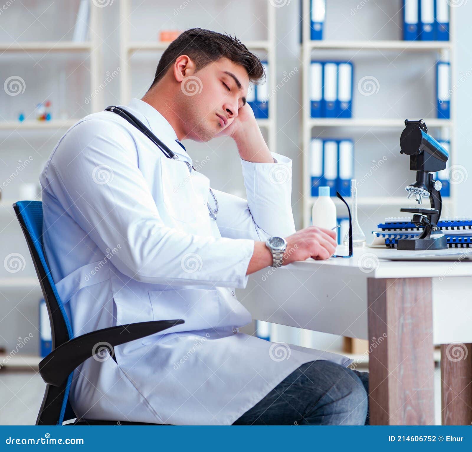 Tired Doctor after Night Shift Stock Photo - Image of medical, hours ...