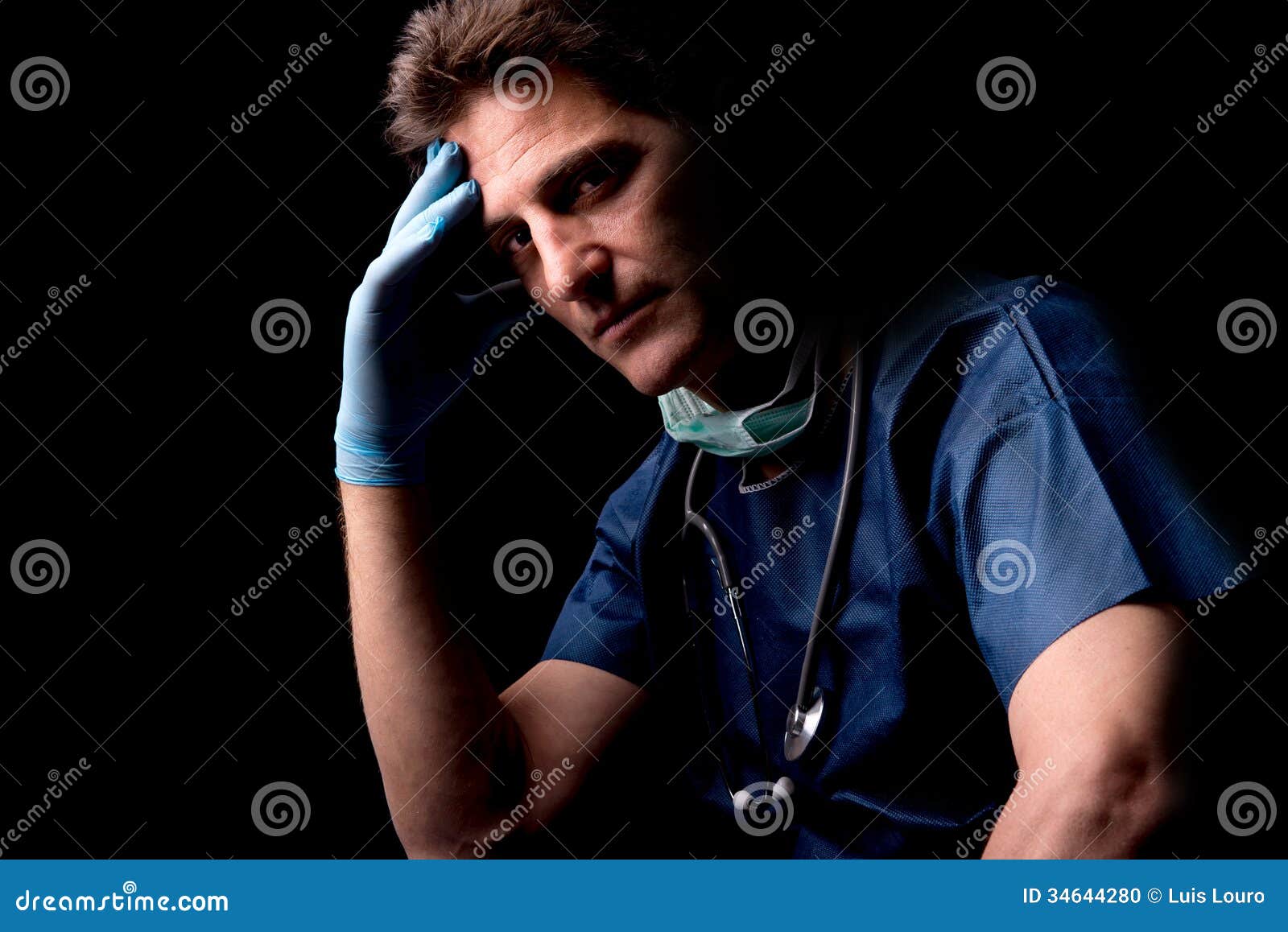 Tired doctor stock photo. Image of medicine, medic, lifestyle - 34644280