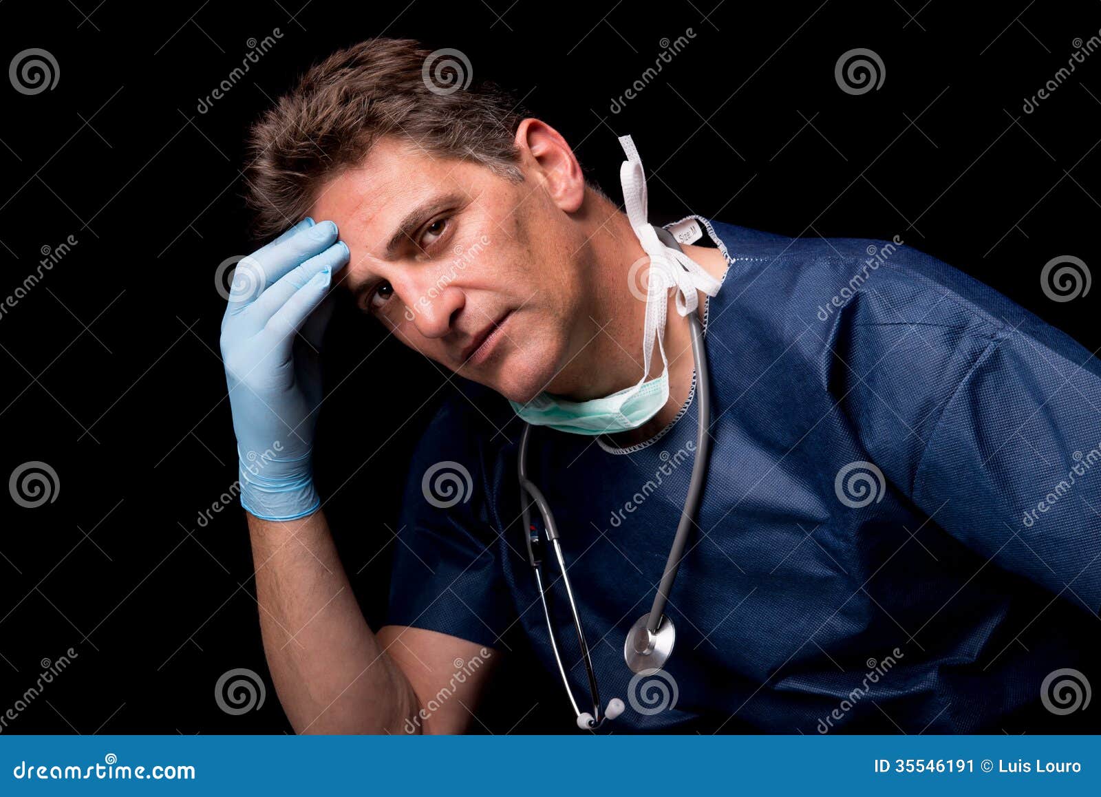 Tired doctor stock image. Image of diagnosis, hospital - 35546191