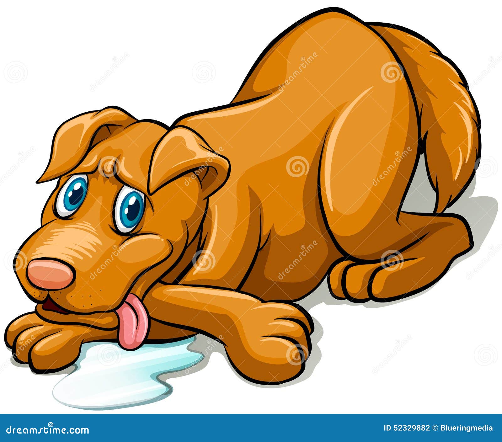 Tired dog stock vector. Illustration of lying, elementary - 52329882