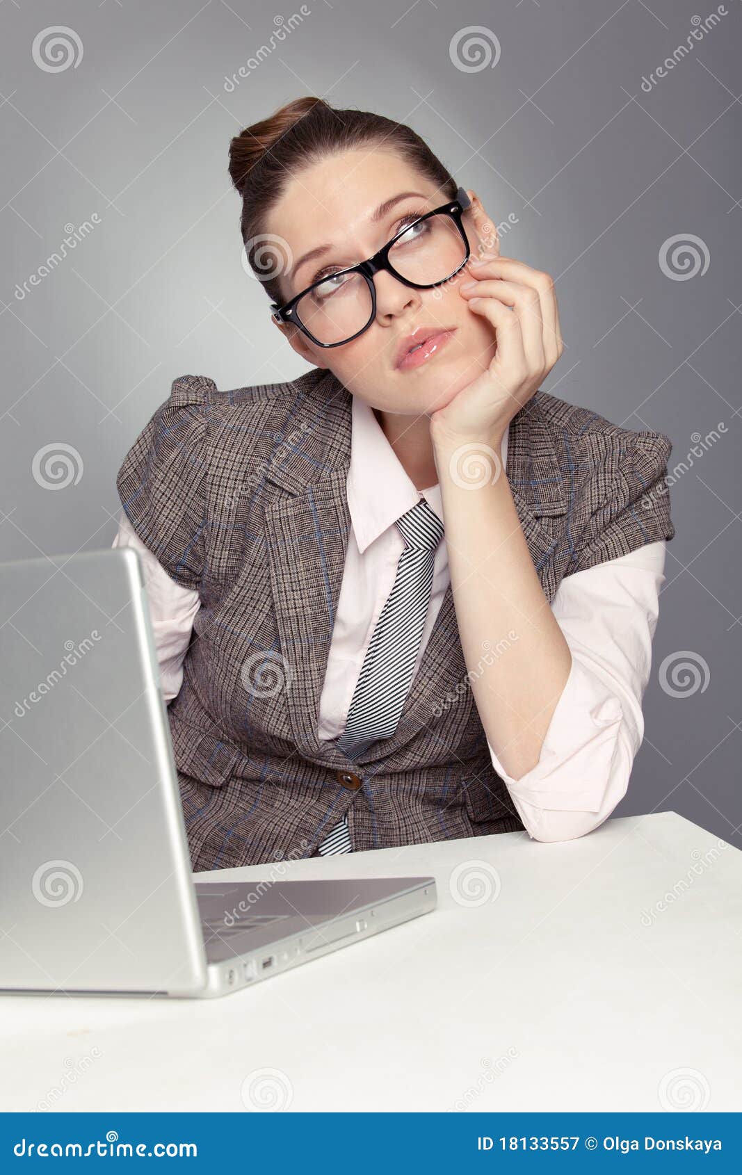 Tired Dreaming Office Worker Stock Image - Image of school, career ...
