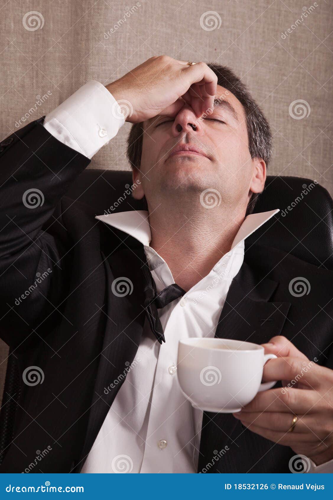 Tired Dressed-up Man after End of a Party Stock Photo - Image of male ...