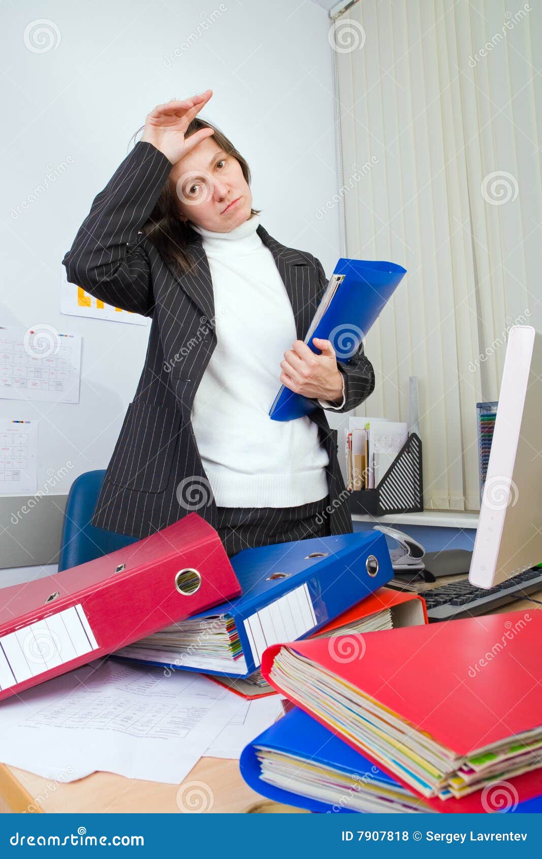 Tired the Employee of Office Stock Photo - Image of person, migraine ...